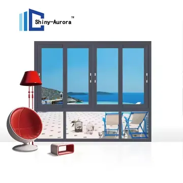 Double-Layer Tempered Glass Window Safety and Energy Saving Aluminum
