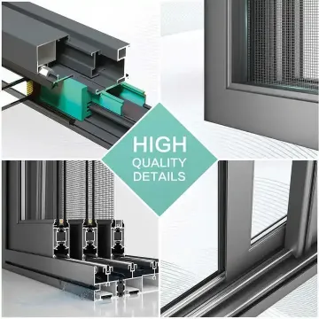 Double-Layer Tempered Glass Window Safety and Energy Saving Aluminum