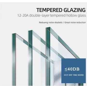 Double-Layer Tempered Glass Window Safety and Energy Saving Aluminum