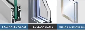 Double-Layer Tempered Glass Window Safety and Energy Saving Aluminum