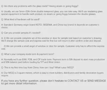 Double-Layer Tempered Glass Window Safety and Energy Saving Aluminum