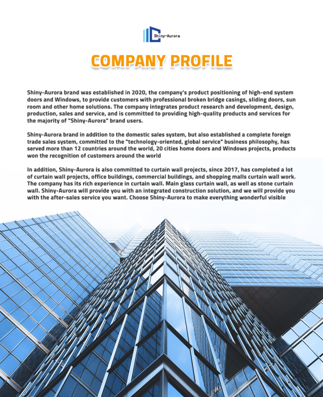 Customizable and Thermal Insulation Unitized Curtain Wall for Custom Colors and Space-Saving Design for Compact Areas