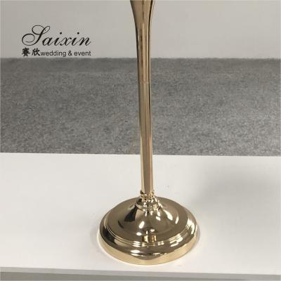 중국 높은 금속 꽃 스탠드 결혼식 에메랄드 램프 그림자 이벤트 장식 100cm 판매용