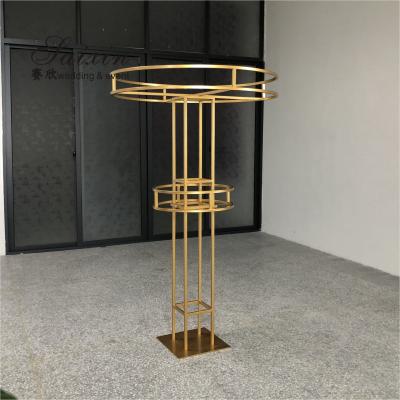 중국 도매 결혼식 장식용 높은 큰 원형 둥근 꽃 서드 판매용