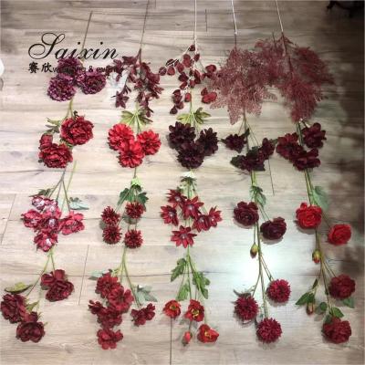 Chine SX-F010 Wholesale high quality red Artificial flowers bouquet for wedding  arrangement à vendre