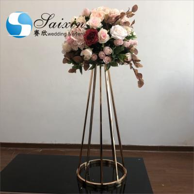 Chine New custom pink artificial flower ball arrangement  for wedding decoration à vendre