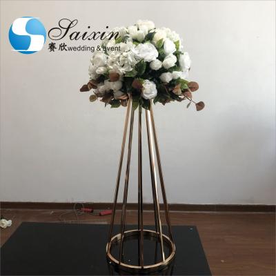 Chine New custom pink artificial flower ball arrangement  for wedding decoration à vendre