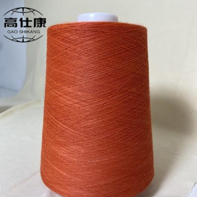 Cina Anti fibra lunga statica del Meta del filato a prova di fuoco arancio stabile di Aramid in vendita