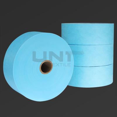 Chine Petit pain non-tissé mélangé de tissu de Spunlace de fibre pour le tissu humide de masque protecteur à vendre