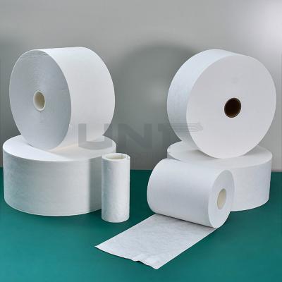 Chine Petit pain non-tissé mélangé de tissu de Spunlace de fibre pour le tissu humide de masque protecteur à vendre