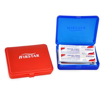 Cina Mini Pocket Organizer First Aid Kit Storage Box Label Small 10.5x9.3x3cm blu rosso in vendita