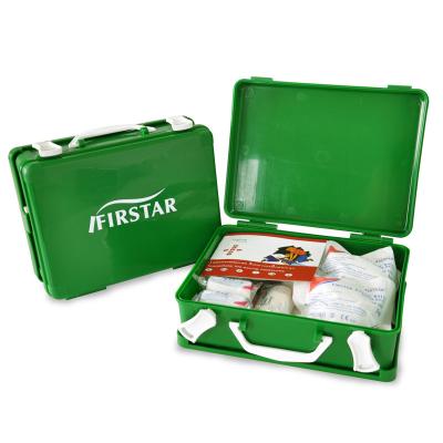 China Oficina 25x18.5x9cm da caixa de Kit Wall Bracket Plastic Green dos primeiros socorros do local de trabalho da sobrevivência à venda