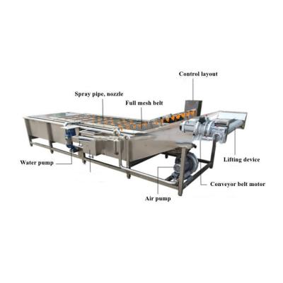 Chine machine industrielle SS304 de lavage et de séchage de légume frais de la catégorie 100kg/H à vendre