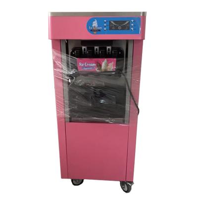 Chine Couleur rouge de trois saveurs de doux de machine commerciale automatique de crème glacée à vendre