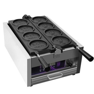 Chine le rond de la pièce de monnaie 4pcs forment l'équipement commercial de casse-croûte de machine de fabricant de gaufre à vendre