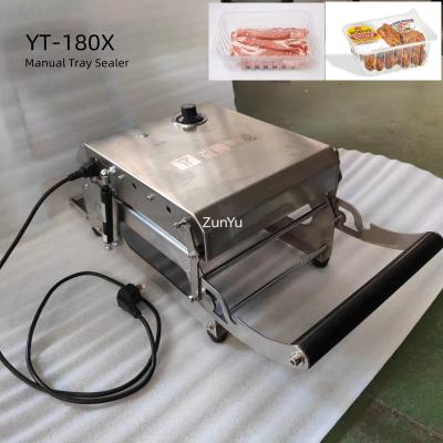 China liga de alumínio manual de 600W Tray Sealing Machine SUS304 para o alimento à venda
