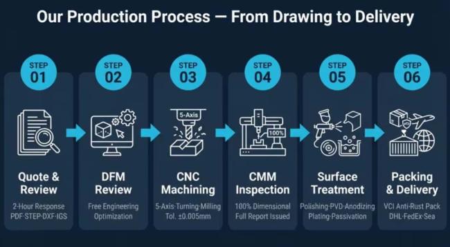 Step-by-step order process flowchart