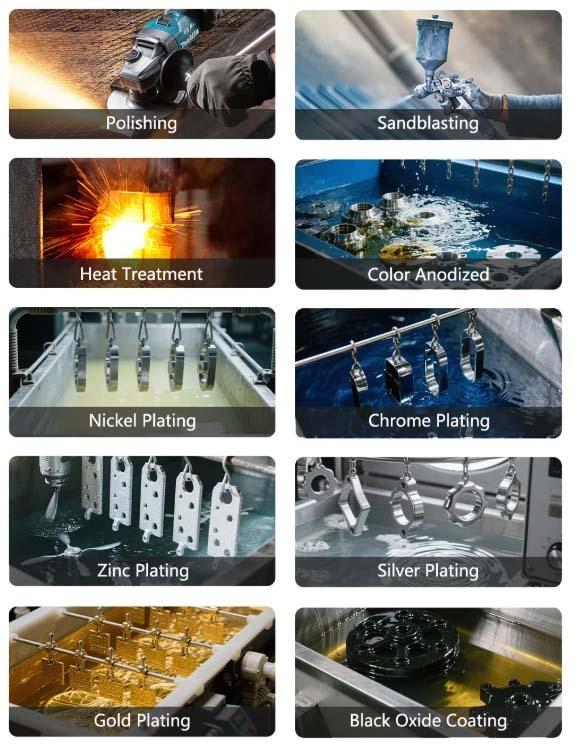 CNC machined parts surface treatment examples