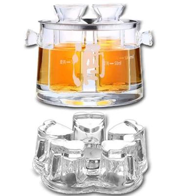 中国 高いホウケイ酸ガラス13pcsの為コップ セットの燭台のアルコール飲料のウォーマー 販売のため