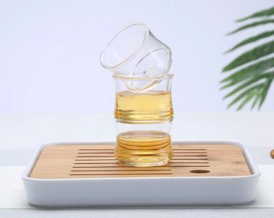 Cina La tazza di Kung Fu Tea Borosilicate Glass ha personalizzato le chiare stampe del fumetto in vendita