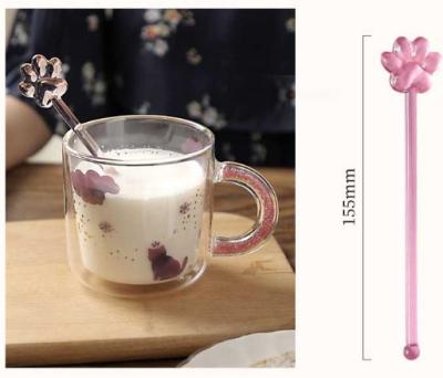 Cina Chiara tazza di vetro a doppia parete 300ml con Kitty Printing decorativa in vendita