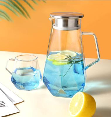 Cina lanciatori di vetro 1500ml con l'anello sigillante del silicone del coperchio del filtro degli ss in vendita
