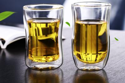 Cina materiale doppio del vetro borosilicato di Glass Cup High della chiavetta 260ml in vendita