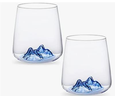 Cina tazze di vetro dell'alcool Stemless 400ml per Juice Wine Cocktail Whiskey in vendita