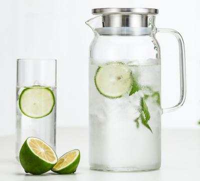 Cina Colore trasparente dei lanciatori 1300ml della caraffa di vetro termoresistente della teiera in vendita