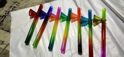 China Folhas de tabaco cachimbo de vidro borosilicato filme colorido galvanizado 12 cm à venda