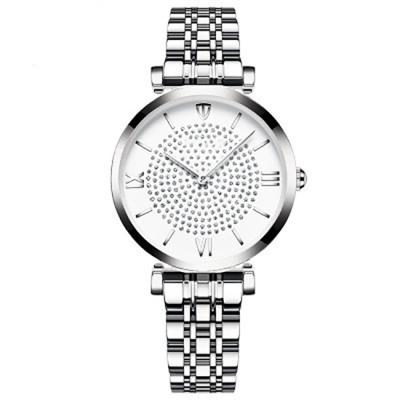 Cina Orologio analogico d'argento del FCC 32mm per l'acciaio inossidabile dell'OEM Giappone Movt delle donne in vendita