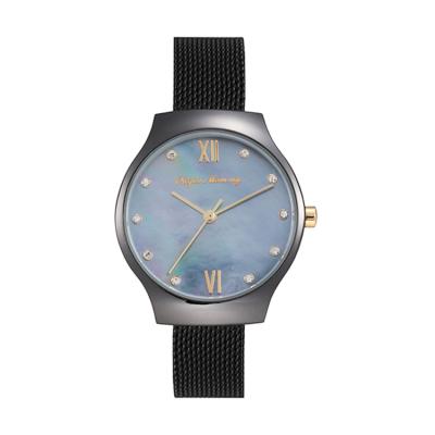 Cina Logo su ordinazione impermeabile scuro delle signore 32MM della lega dell'orologio di lusso del quarzo in vendita