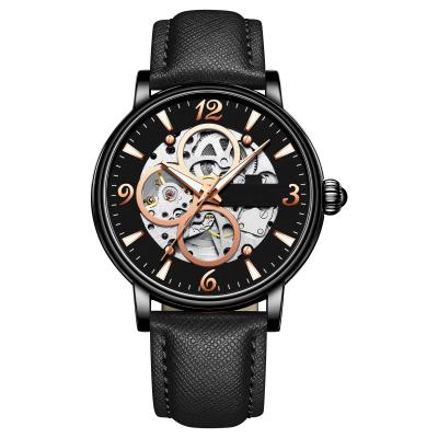 Cina Business 45mm Automatic Mechanical Watch OEM Men'S Waterproof Hollow Skin Strap in vendita