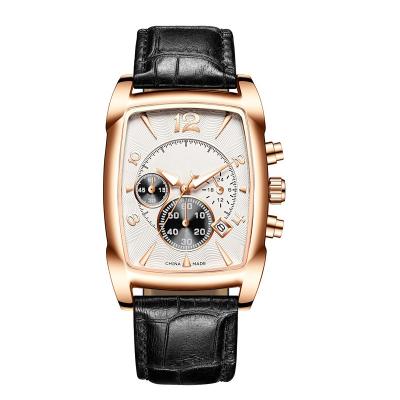 Cina cinghia di cuoio automatica dell'orologio degli uomini del barilotto di Shell Mechanical Watch Movement Wine della lega di 45mm in vendita