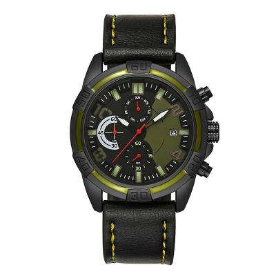 Cina 48mm Leather Strap Customized Military Quartz Watch Multi Function Hardy in vendita