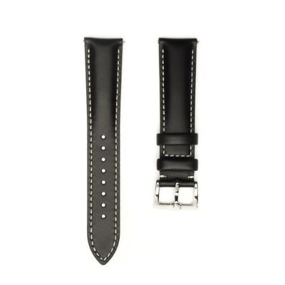 Cina Cinturino di orologio di cuoio nero a 0,9 pollici genuino di modo della cinghia del cinturino di RoHS in vendita