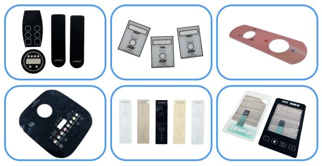 Display of various acrylic panel product samples