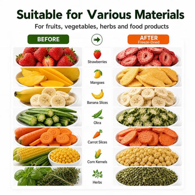 Freeze dryer applications in various food industries