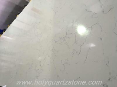 Cina Stordimento bianco artificiale del contatore della superficie del solido del quarzo di Carrara in vendita