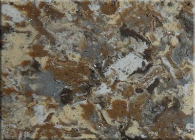 Cina Materiali della decorazione del bagno dei controsoffitti della pietra del quarzo costruiti granito dorato della vena in vendita