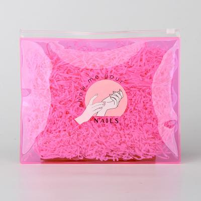 Cina Spessore d'imballaggio cosmetico della borsa 0.30mm di rosa della borsa a chiusura lampo trasparente del PVC in vendita