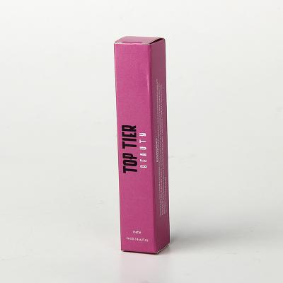 中国 タックの端化粧品の包装箱の白書のピンクの印刷のアイライナー包装箱 販売のため