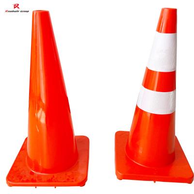 China PVC 28inch Safety Barrier Cones For Traffic Control 700mm Road Safety Barrier for sale