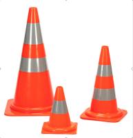 Quality PVC Reflective Traffic Cones 50cm 20inches Traffic Barrels Parking Lot Cones for sale