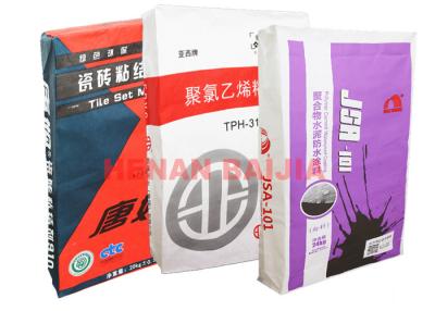 중국 25kg 50kg 벨브 종이 봉지 백색 브라운 Kraft 종이 봉지 큰 수용량 긴 노동 생활 판매용