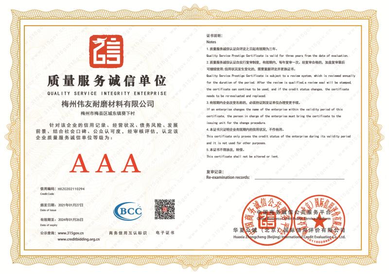 - MEIZHOU WEIYOU WEAR-RESISTING MATERIAL Co., LTd.