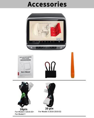 Cina 2023 7.1 pollici Modello 3 Modello Y Tesla Rear Display Panel Android 13 Controllo dell'aria condizionata Ips Multimedia Player in vendita