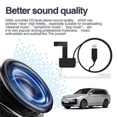 중국 자동차 디지털 라디오 DAB 어댑터 블루투스 FM 송신기 새로운 디지털 라디오 USB 안드로이드 DAB+ 박스 판매용