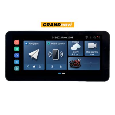 China Portable 6.3 Inch Android Motocicleta GPS Navegação CarPlay Android Auto com DVR Suporta Função de Rádio Motocicletas sem fio à venda