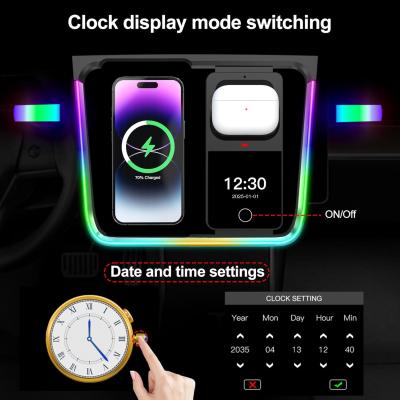 China Interior Car Atmosphere Light for Tesla Model 3 Y Center Console Dashboard Touch Panel Control Door LED Retrofit/Upgrade for sale